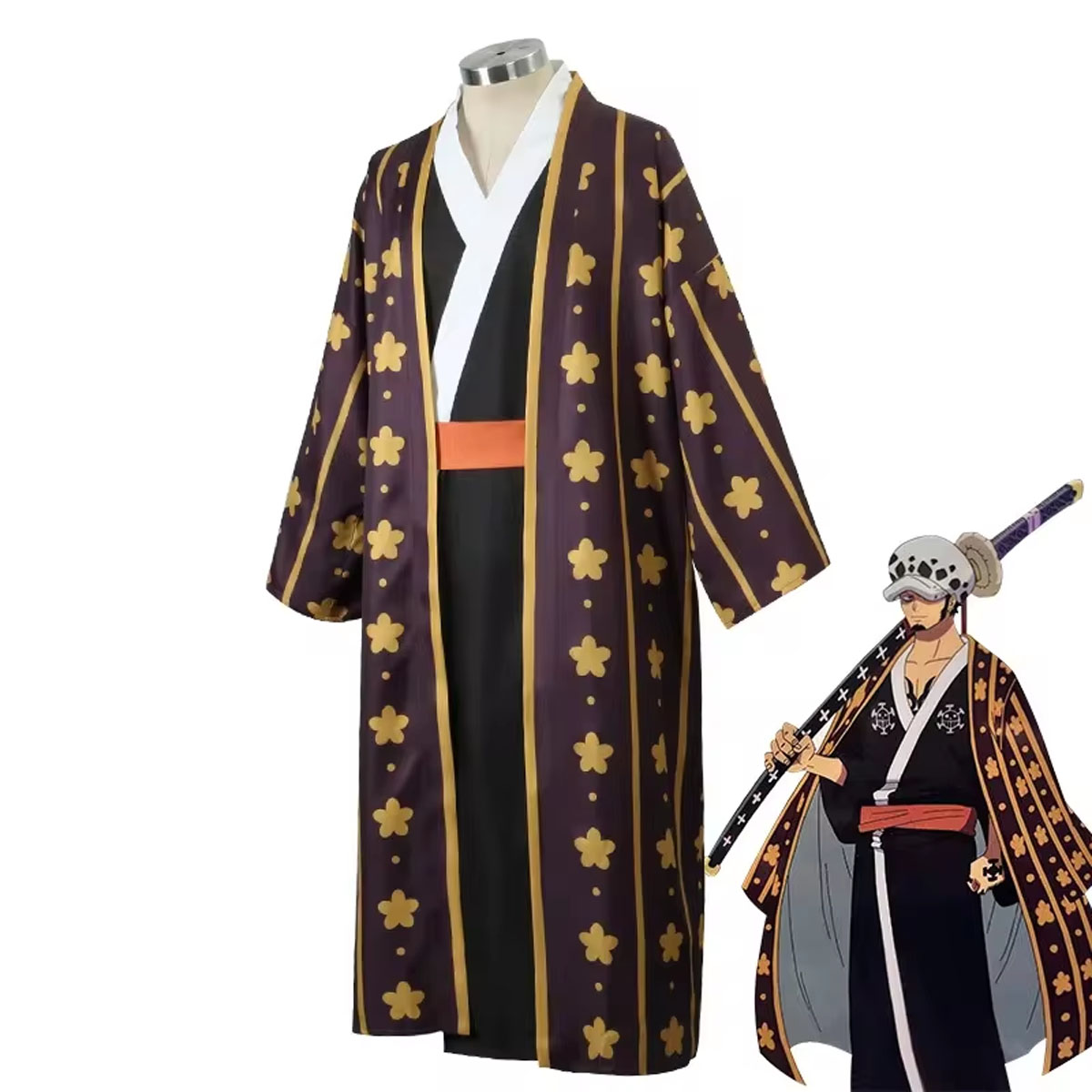 Anime One Piece Trafalgar Law Cosplay Costume Halloween costume Wano ...
