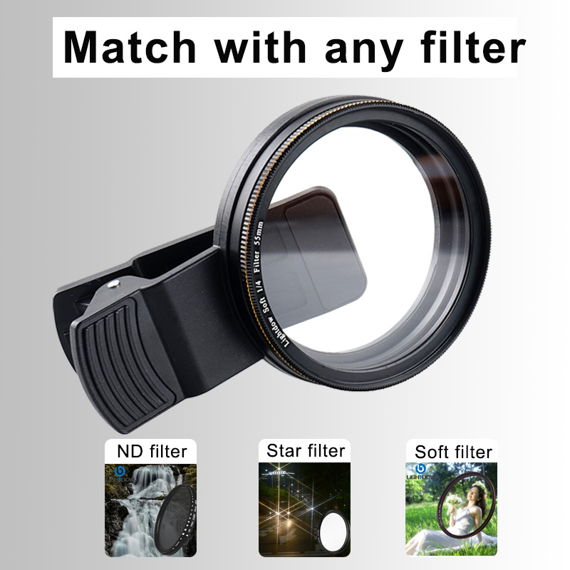 Lightdow 52mm Phone Filter Holder for iPhone/Android - CPL/ND Filter ...