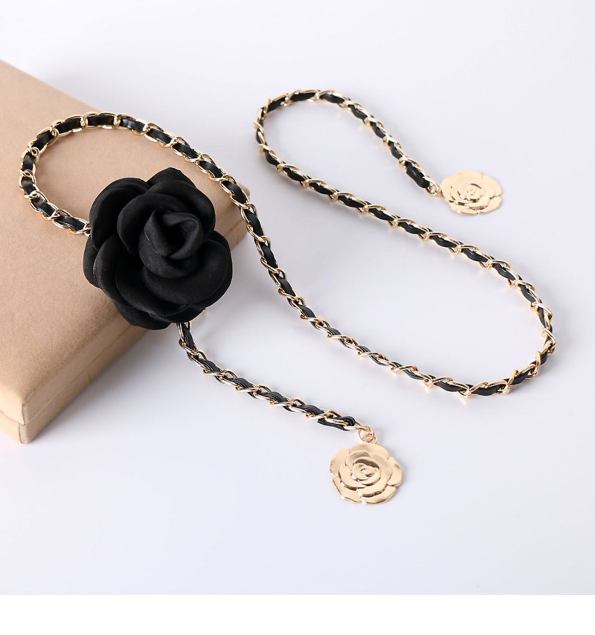 Camellia Waist Chain Accessories Flower Chain Belt Decorative Dress ...