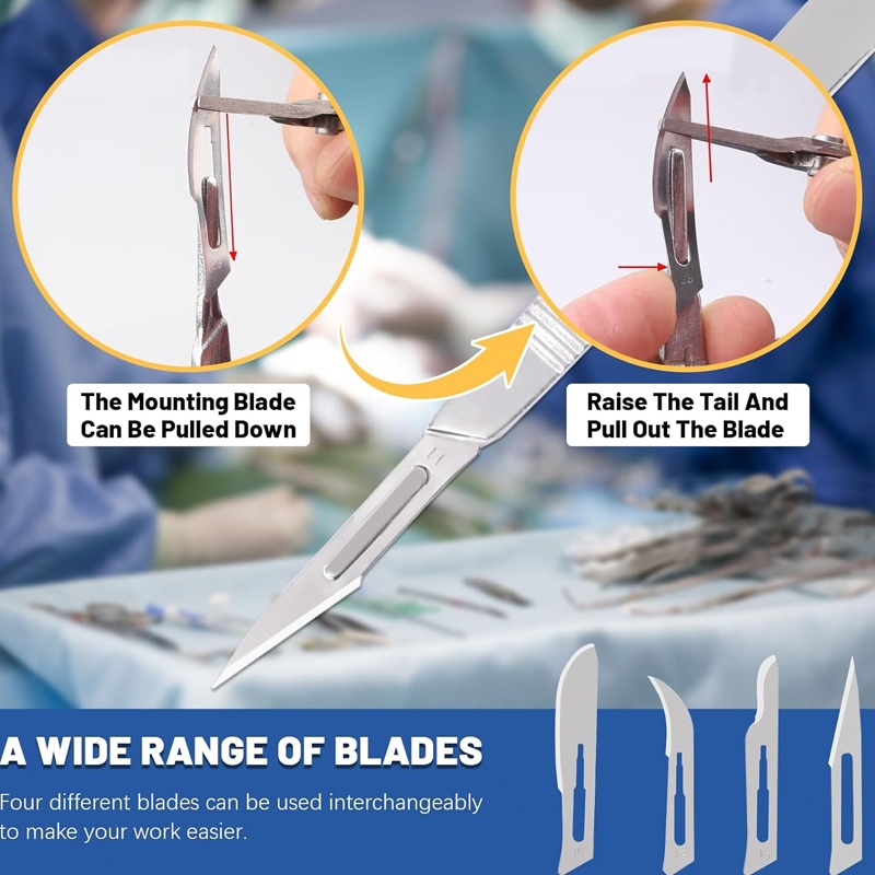 10Pcs Sterile scalpel blades Set Carbon steel surgical blade with ...