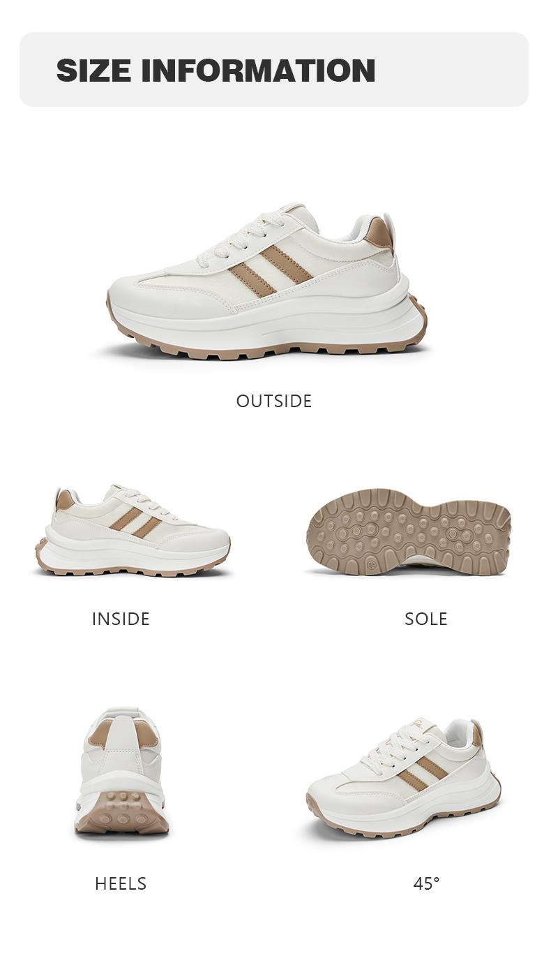 COROLLA Women's Sneakers White Brown Women's High Classic Fashion ...