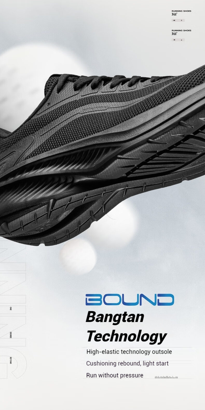 361 Degrees Men Running Shoes Cushioning Rebound 672332220 | Shopee ...