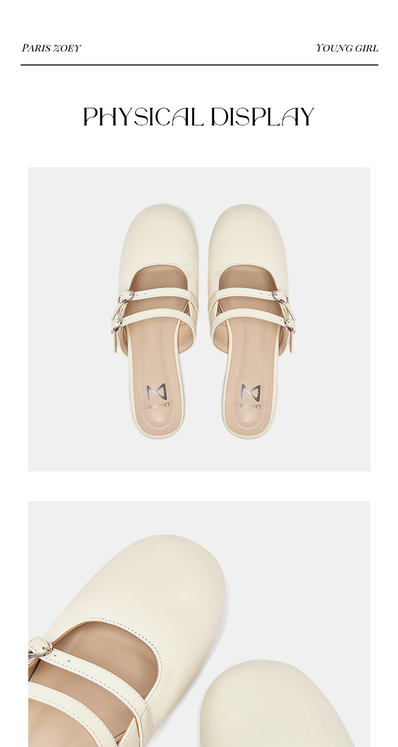 Paris Zoey Shoela Mules Shoes Apricot Versatile Comfortable PZX2223302 ...
