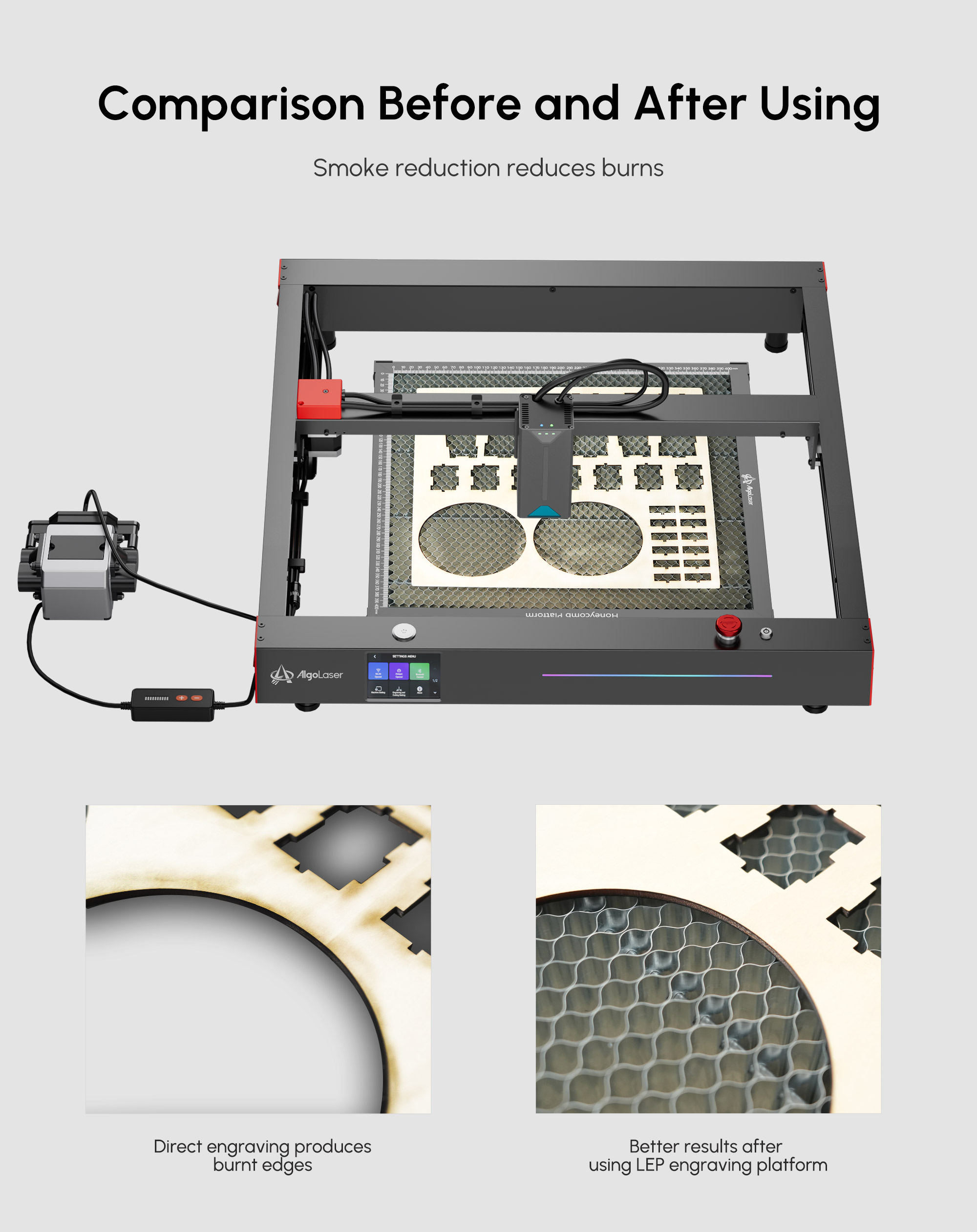 Algolaser Honeycomb Working Table For Laser Engraver 400x400x22mm ...