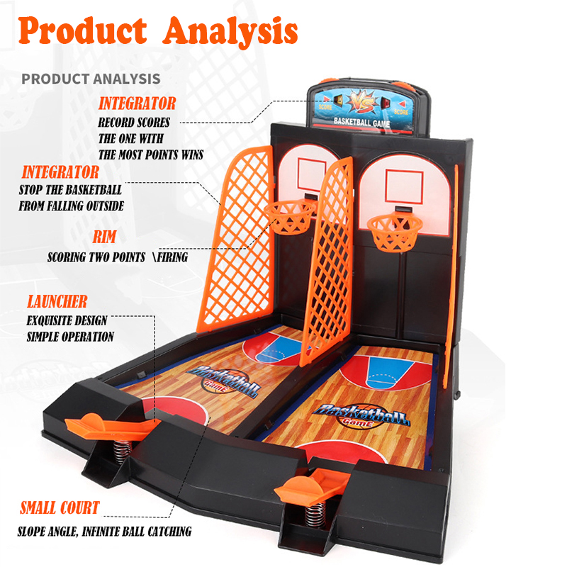 Two-player Mini Basketball Shooting Machine Party Table Interactive ...