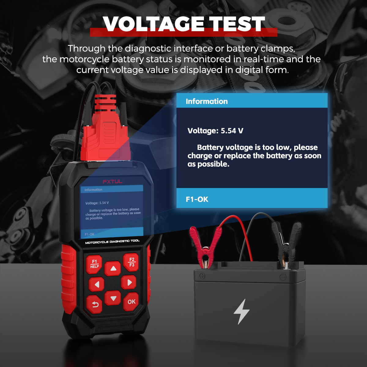 【Local Stock】Fxtul M4 Diagnostic Tools For Motorcycle Fi Obd2 Scanner ...