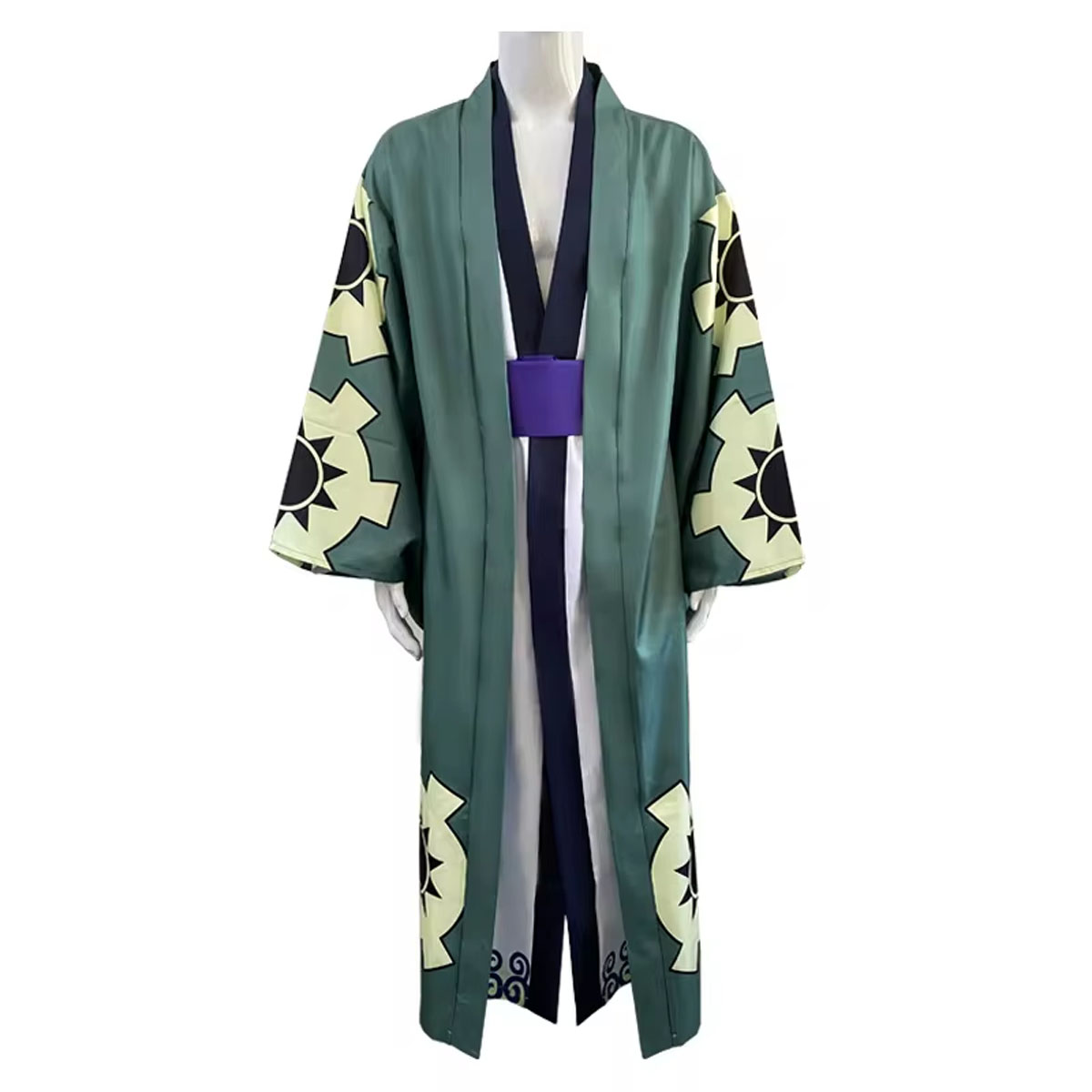 Anime One Piece Roronoa Zoro Cosplay Costume One Piece Wano Kimono Robe ...