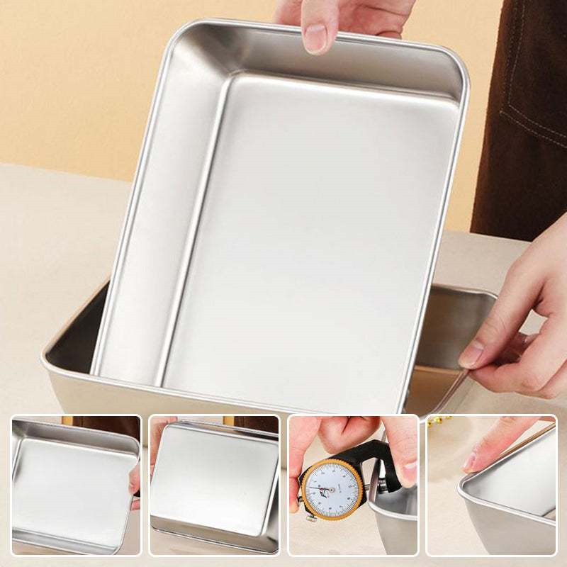 304 Stainless Steel Japanese Style Tray Food Storage Box with Lid ...