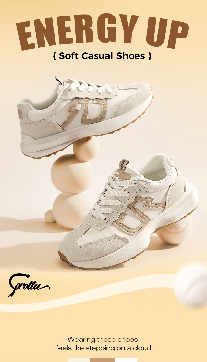 COROLLA Women's Sneakers White Round Toe Latest Casual Korean Shoes ...