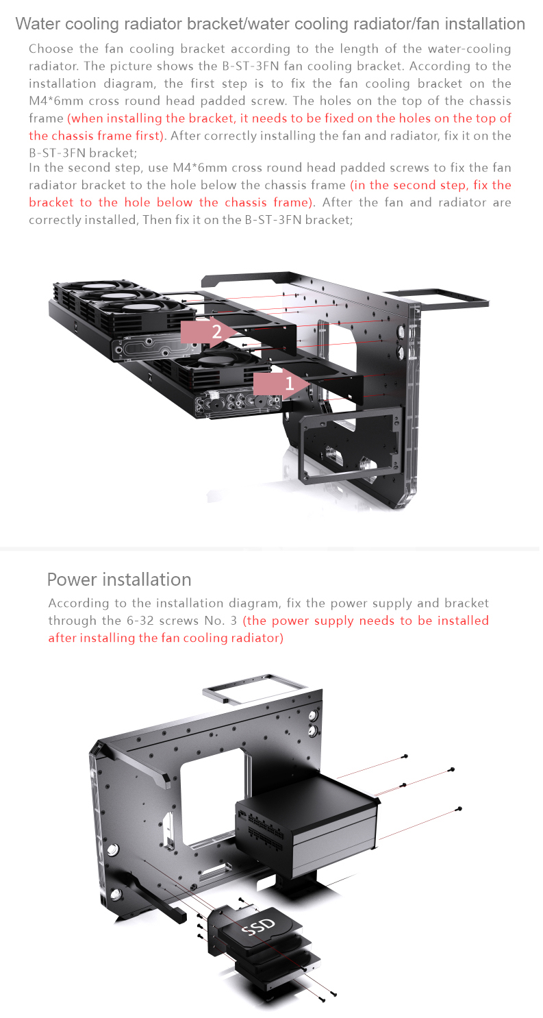 Bykski Open Water Circuit Board Chassis All-aluminum Chassis Rack Diy ...