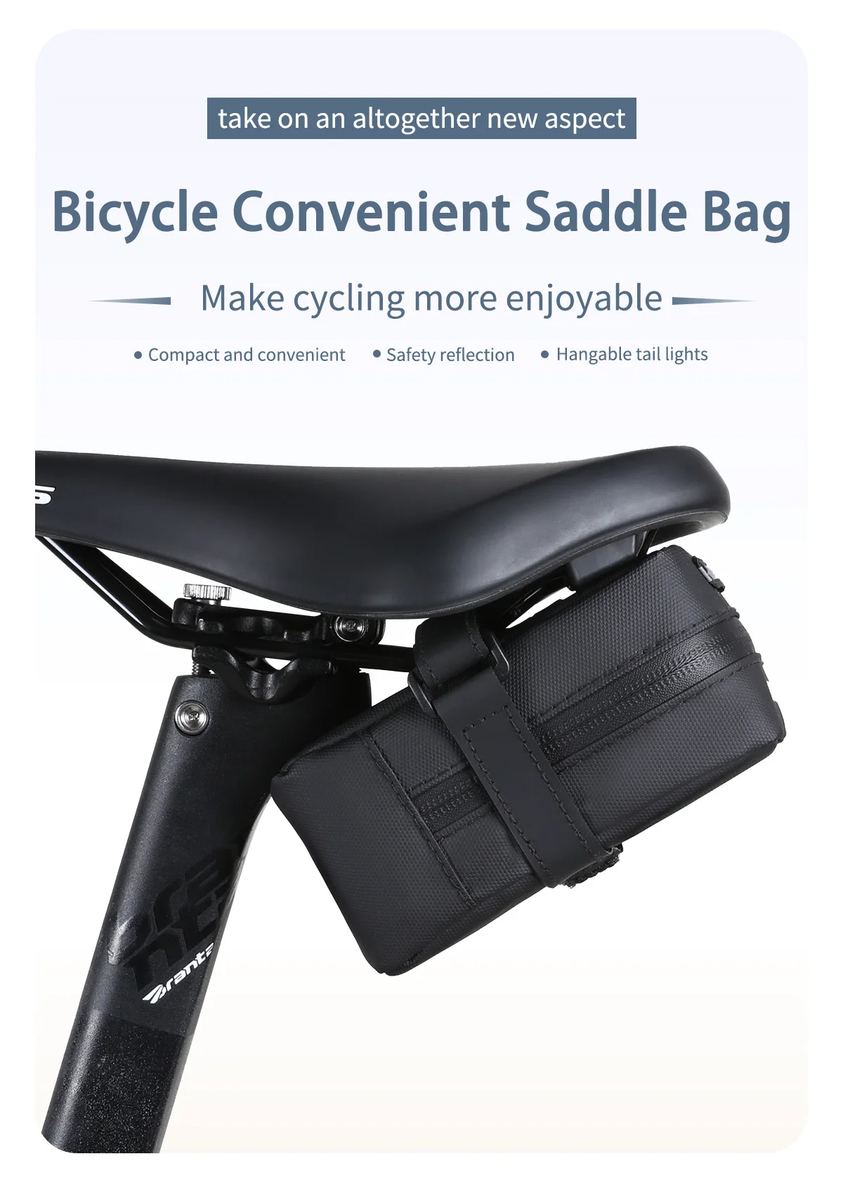 ESLNF Bicycle Bag Saddle Bag Waterproof Large Capacity Tail Rear ...