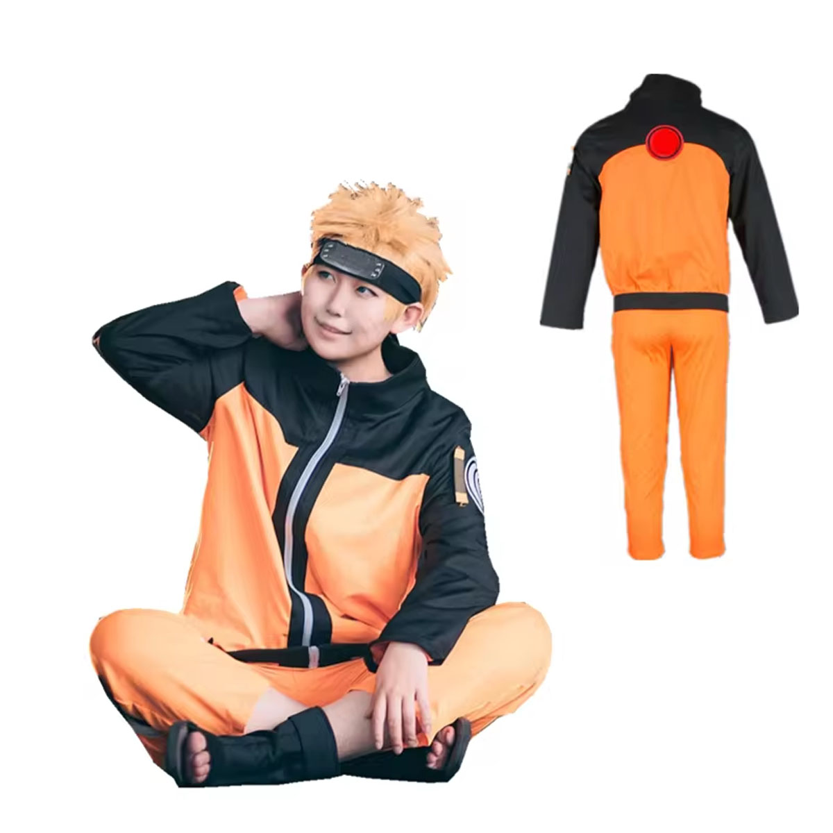Anime cosplay Uzumaki Naruto Costumes Top And Pants Outfit Show Suits ...