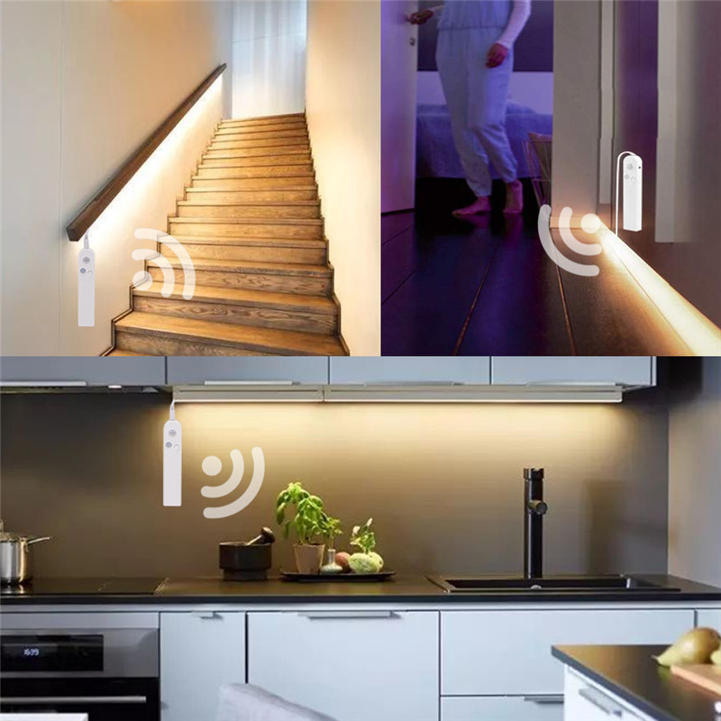 Neon Strip LED Light PIR Motion Sensor 5V Battery USB Silicone ...