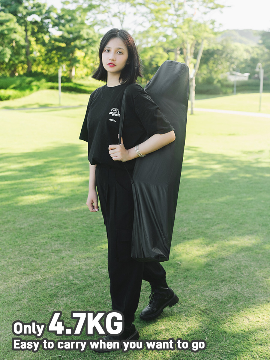 Outdoor Folding Bed 190CM black portable nap nap folding bed simple ...