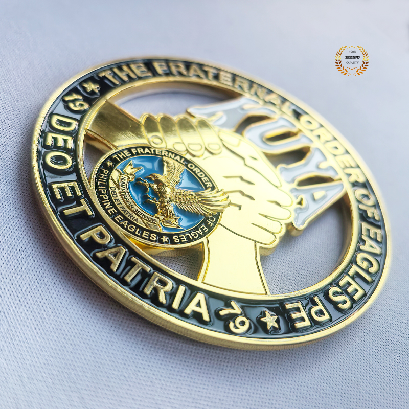 3 Inches Solid Cut-Out 3D Metal KUYA Emblem Eagles Fraternal Logo DEO ...