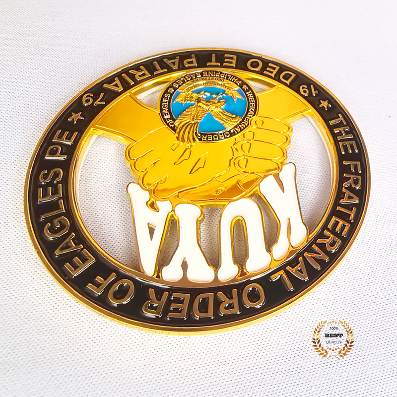 3 Inches Solid Cut-Out 3D Metal KUYA Emblem Eagles Fraternal Logo DEO ...