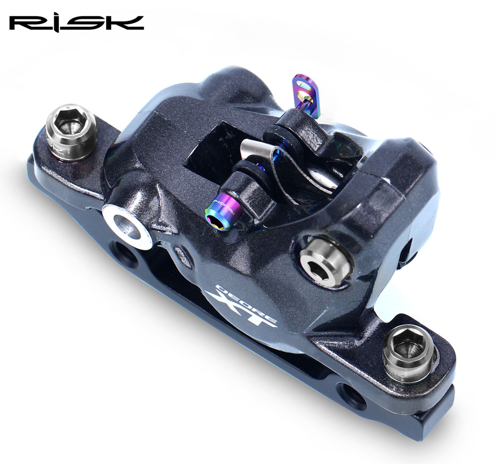 RISK Bicycle Hydraulic Disc Brake Pad Bolts M4 Titanium Alloy Fixing ...