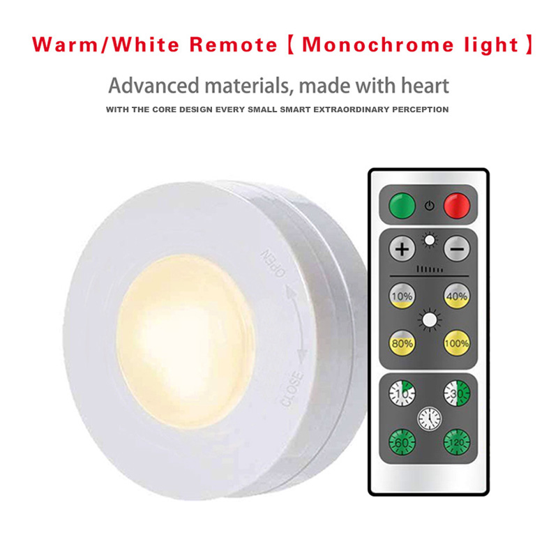 Licer LED Remote Control Cabinet Lights 3AAA Batteries Dimmable ...