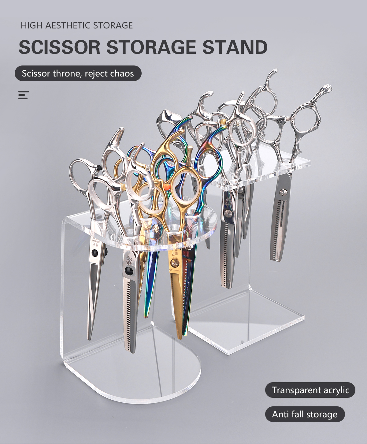 Professional Hair Scissor Comb Holder Salon Scissor Shear Rack ...