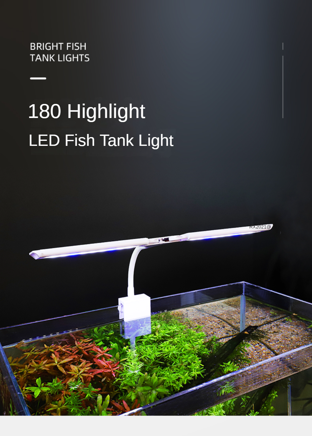 Timing Aquatic Lamp Aquarium Light Fish Tank Light Clip Light led Full ...