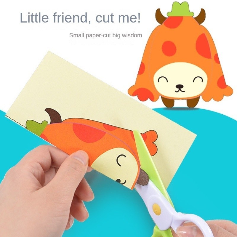 Cartoon colorful paper cutting animals fun books educational toys kids ...