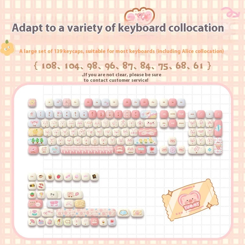AKKO Key cap large set V3 Fairy Linear Silent Keyboard Switch for ...