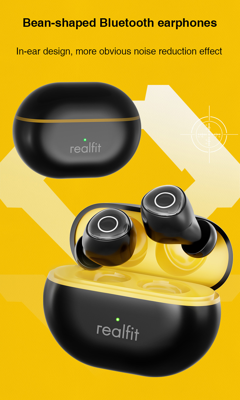 Realfit F4 AI Active Noise Cancelling Bluetooth Earbuds with Mic ...