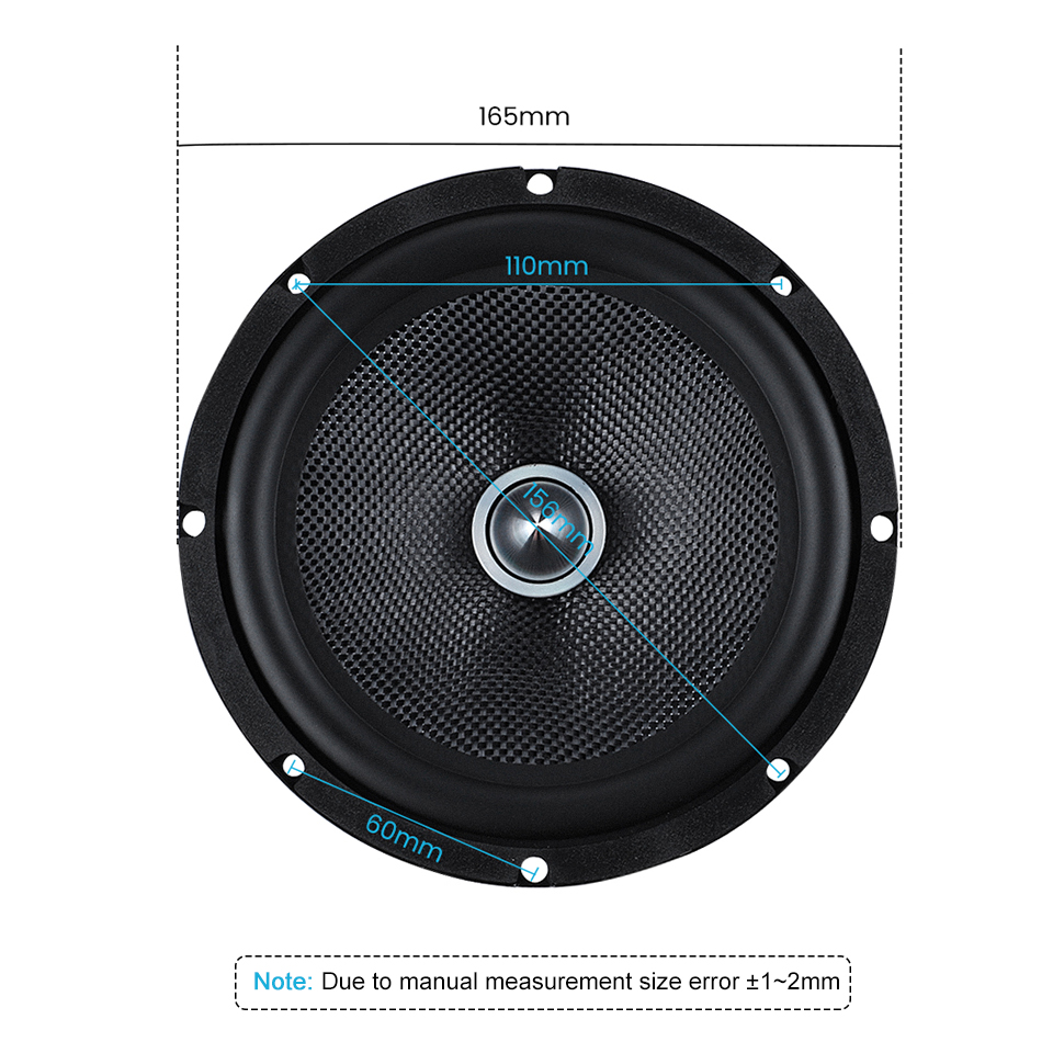 AIYIMA 6.5 Inch Audio Car Midrange Bass Speakers 40W Glass Fiber Bullet Woofer Loudspeaker DIY ...