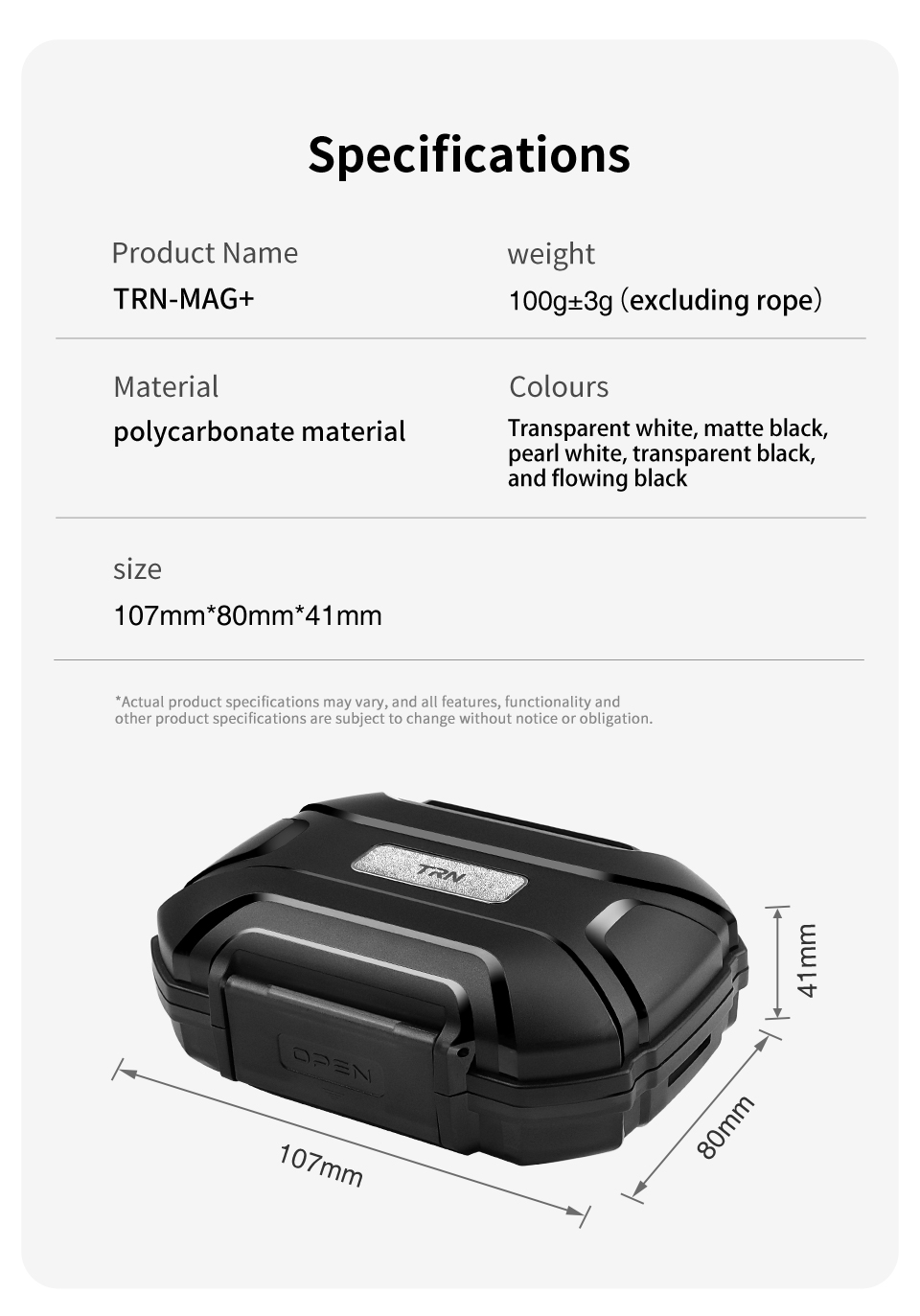 Trn MAG+ Portable Earphones Box Capacity Jewelry Wrist Watch Cosmetics ...