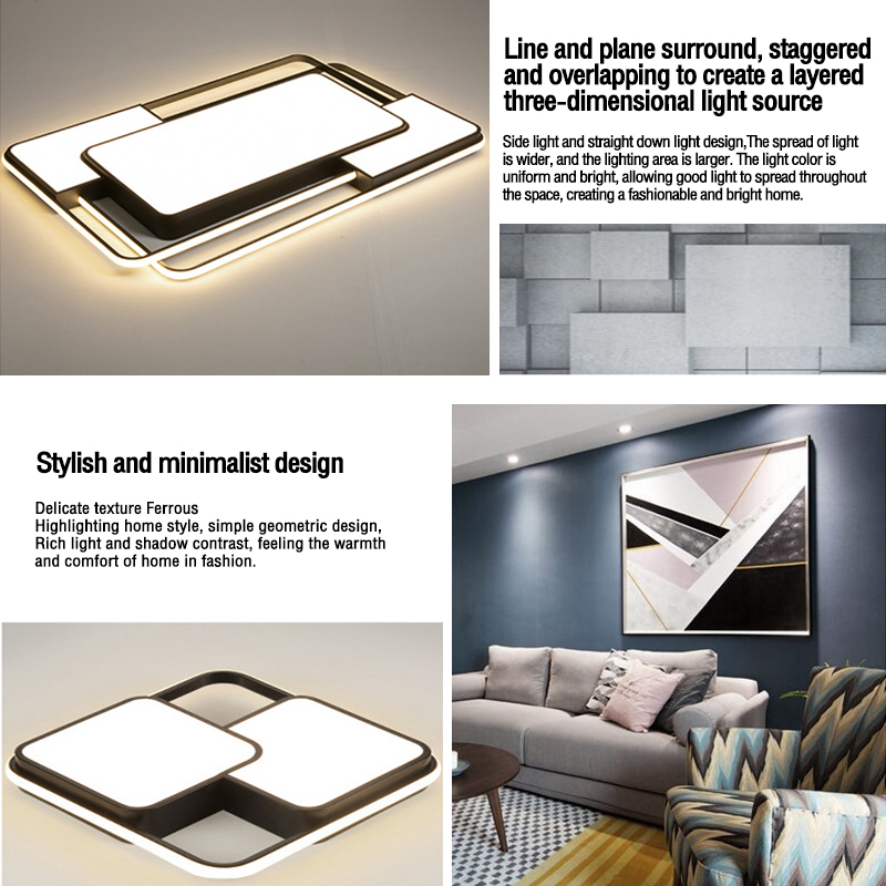 GOGEOUS Ceiling Light With Remote Control White Light/Warm Light/Warm ...