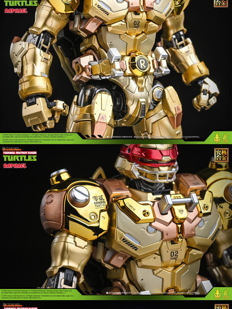 HEATBOYS TMNT-02 Alloy Mecha Ninja Turtles series Raphael Gold shine ...