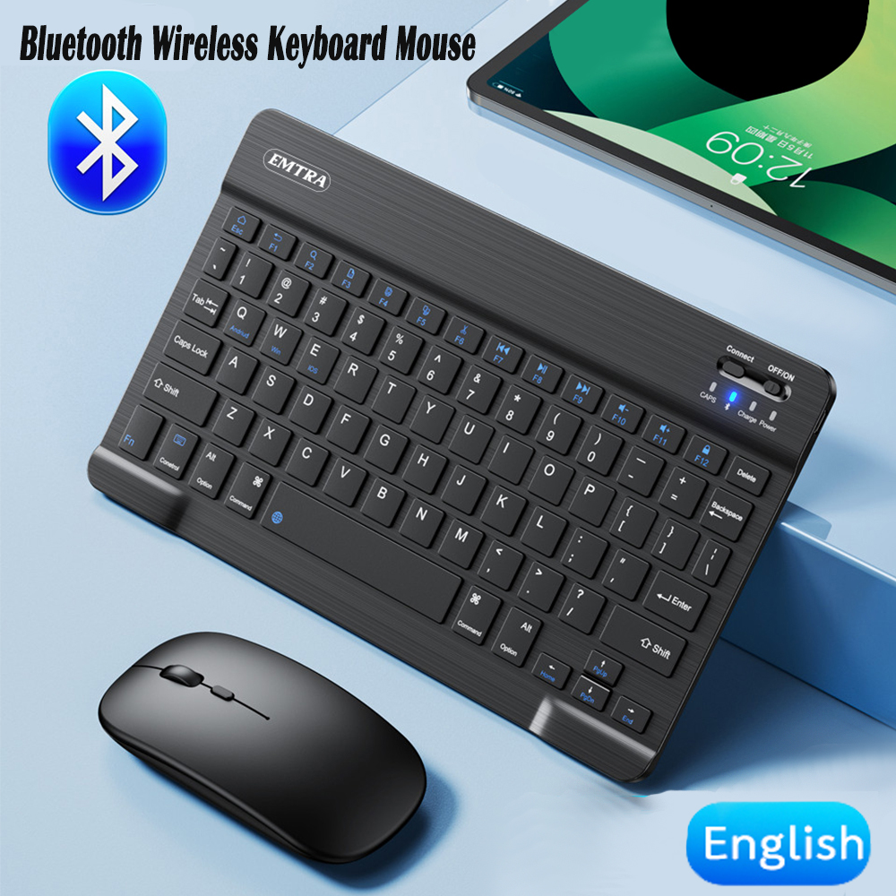 Portable Keyboard and Mini Bluetooth Mouse Setup for iPad Air Mini Pro ...
