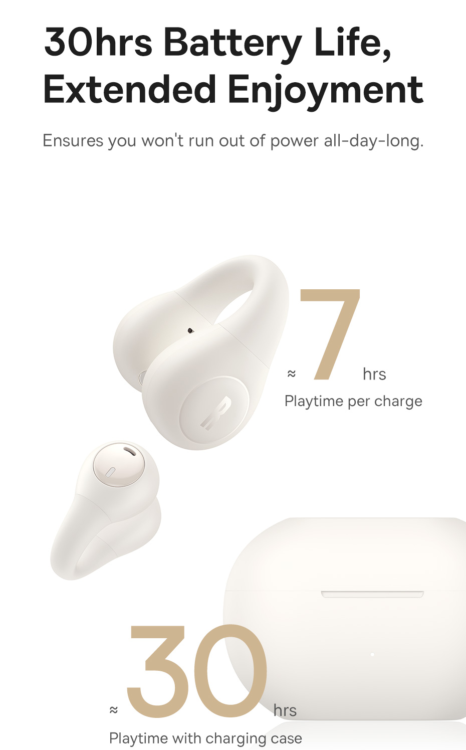 Baseus Bass 15 Clip Open-Ear TWS Earbuds Wireless Earphone Bluetooth 5. ...