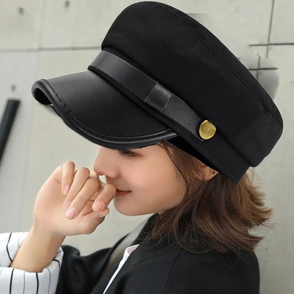 EMILEE Navy Cap, Vintage British Style Beret Hats, Flat Cap Salior Hat Newsboy Hat Duck Tongue ...