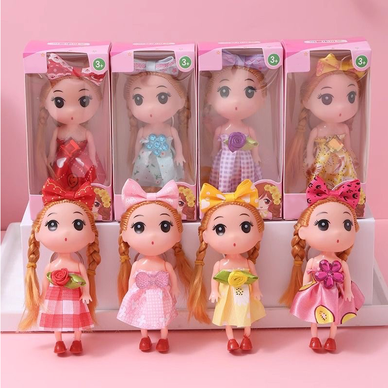 12 pcs Dolls Toys for girls with Random Design Dress 12 cm dolls with ...