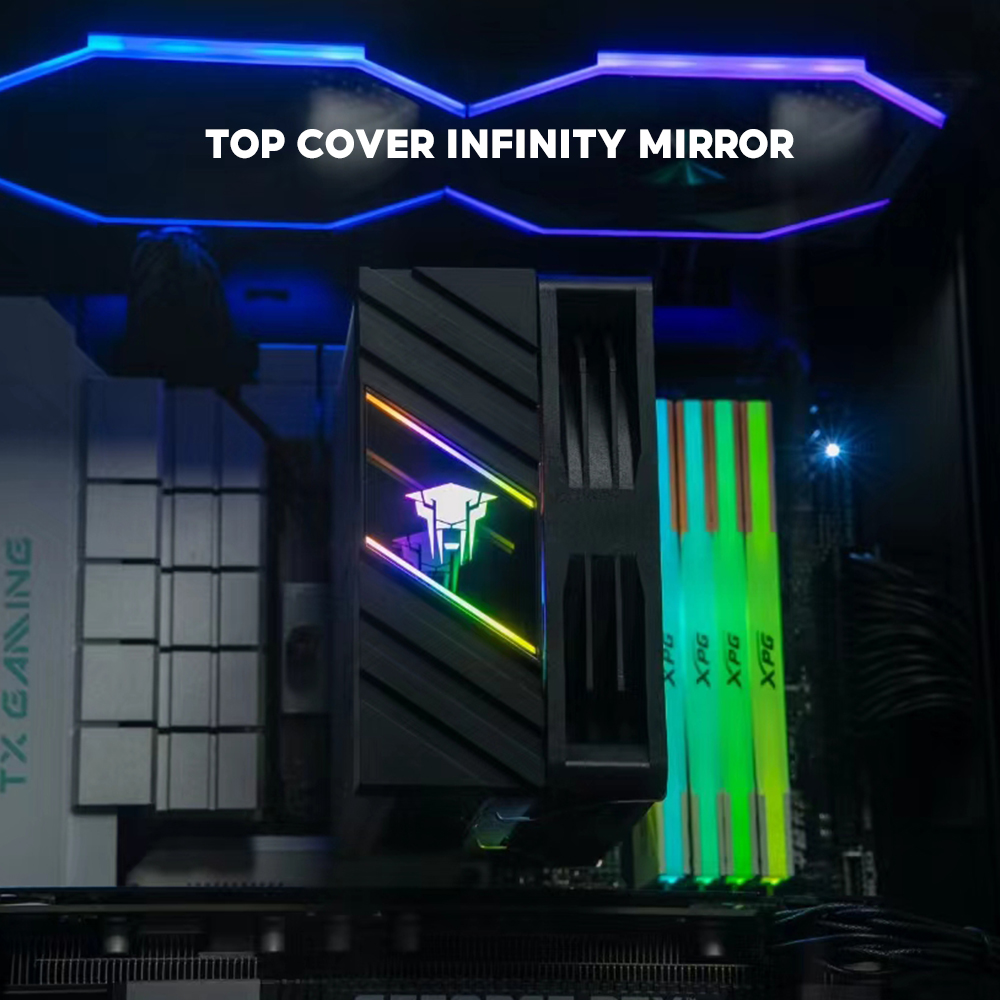 Jungle Leopard K400 CPU Cooler Black / White 4 Heat Pipes 120mm CPU Fan ...