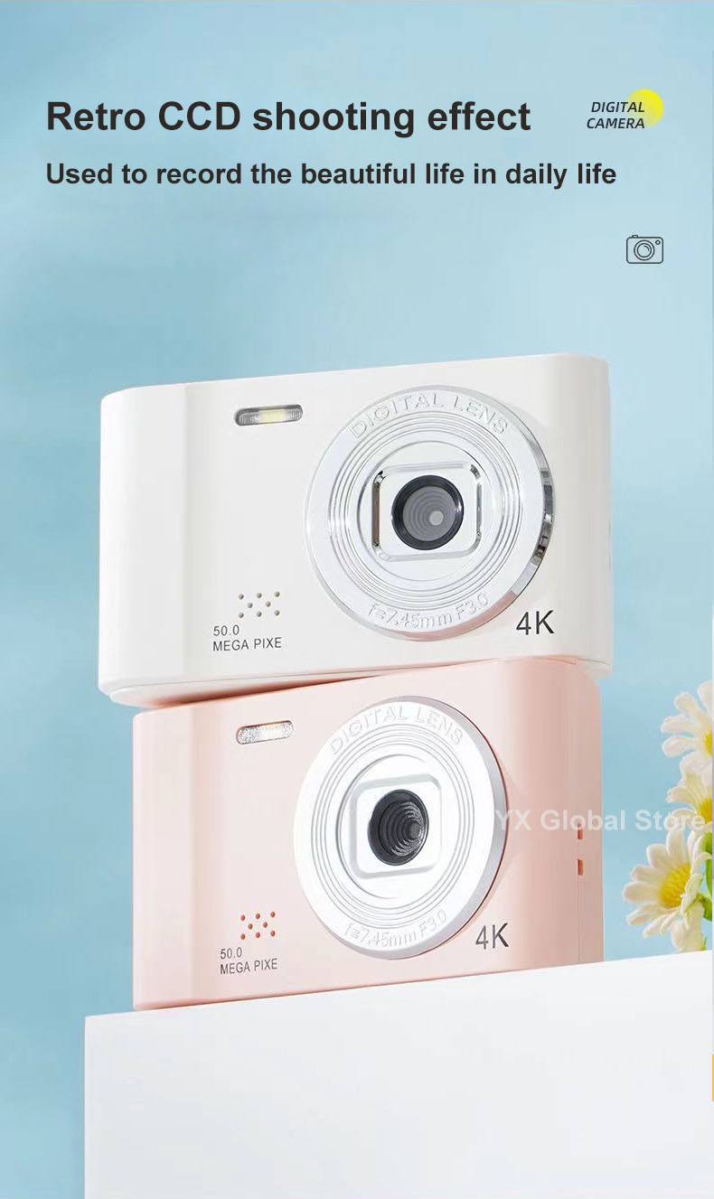 4k digi camera 50MP Beginner's camera Mini Autofocus Camera for ...
