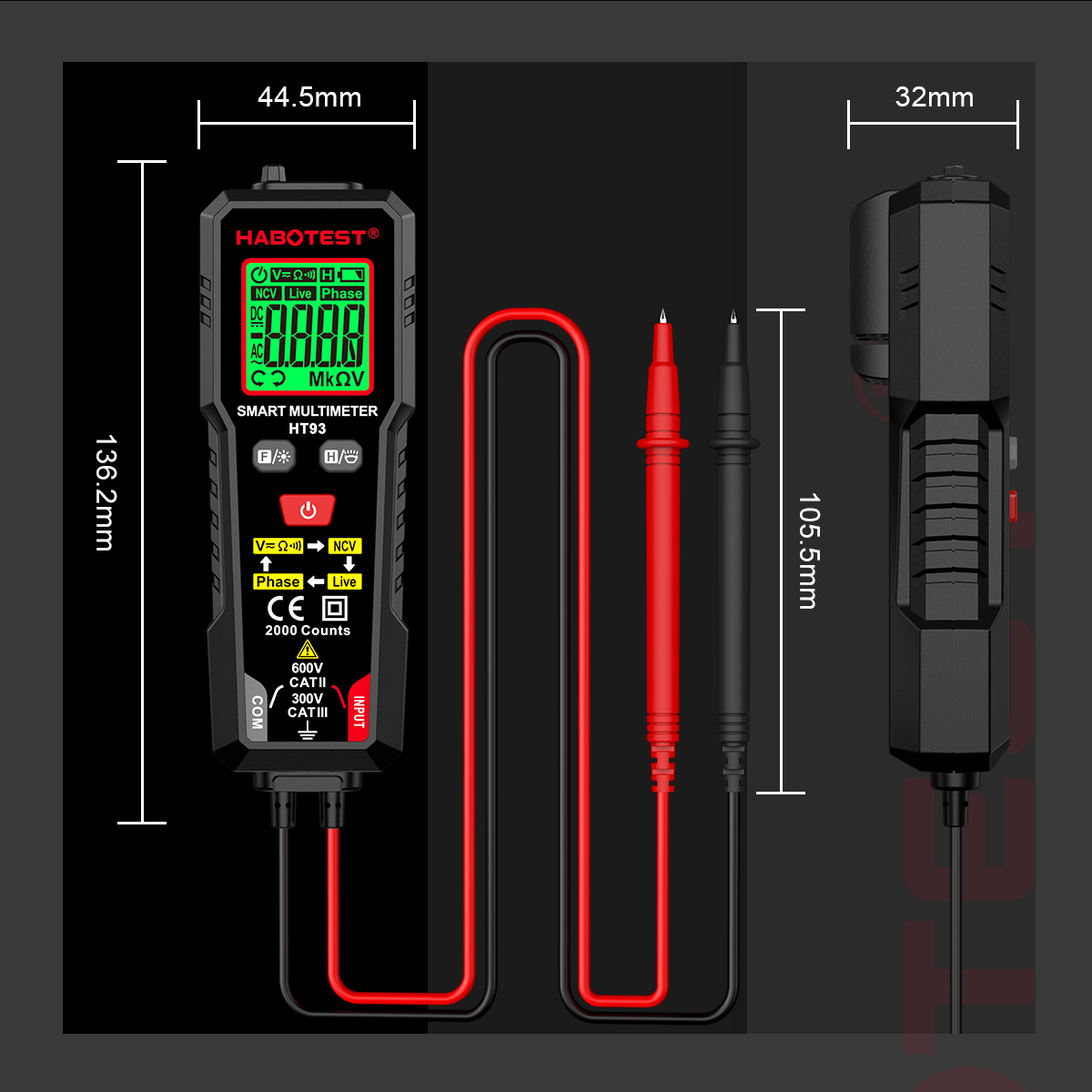 【Ship From PH】HABOTEST HT93 Smart Digital Multimeter Voltage Tester ...