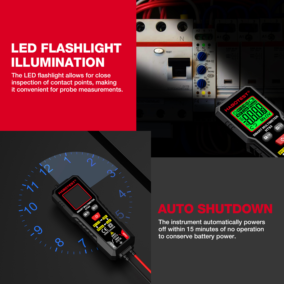 【Ship From PH】HABOTEST HT93 Smart Digital Multimeter Voltage Tester ...