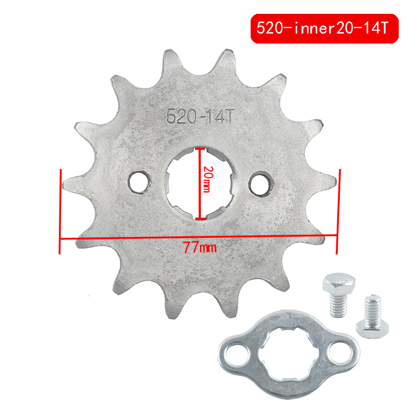 Front Engine Sprocket 520# 12T 13T 14T 15T Teeth 20mm For 520Chain With ...