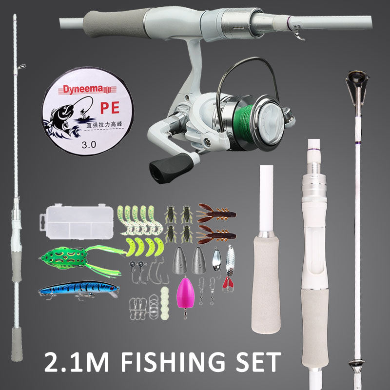 Fishing Set White Fishing Rod Set Spinning Rod 1.8/2.1M Original ...