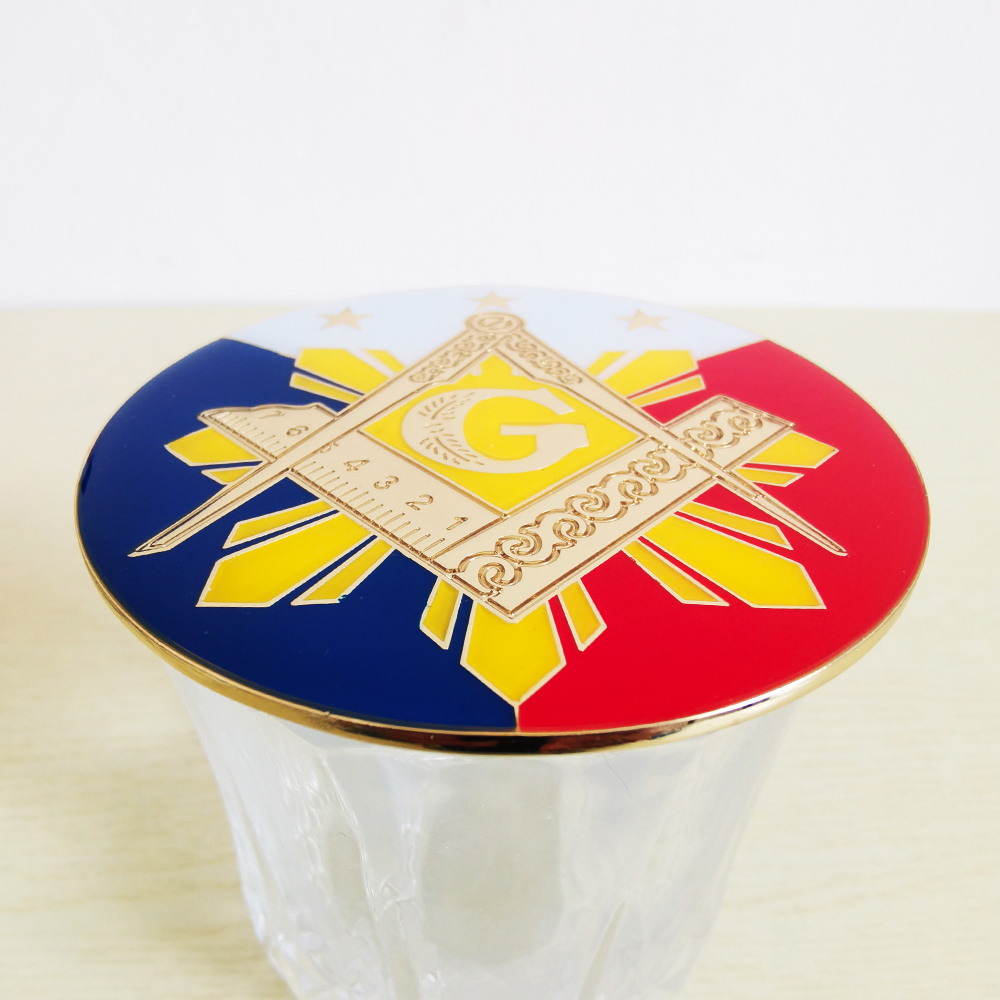 3inches Reflective Metal Mason Emblem Philippines National Flag ...