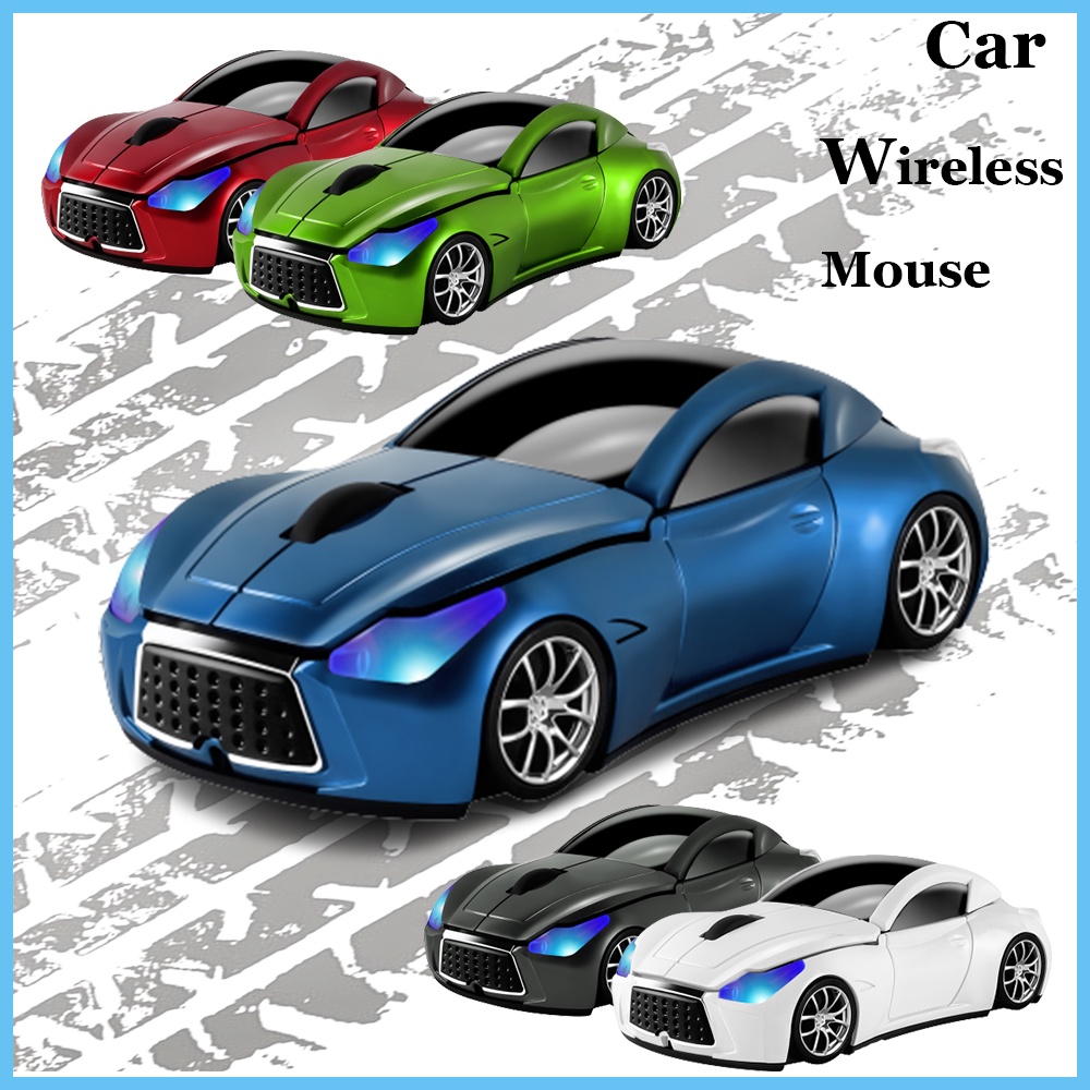 Car Wireless Mouse 2.4GHz Optical Car Shape Wireless Mice Ergonomic ...