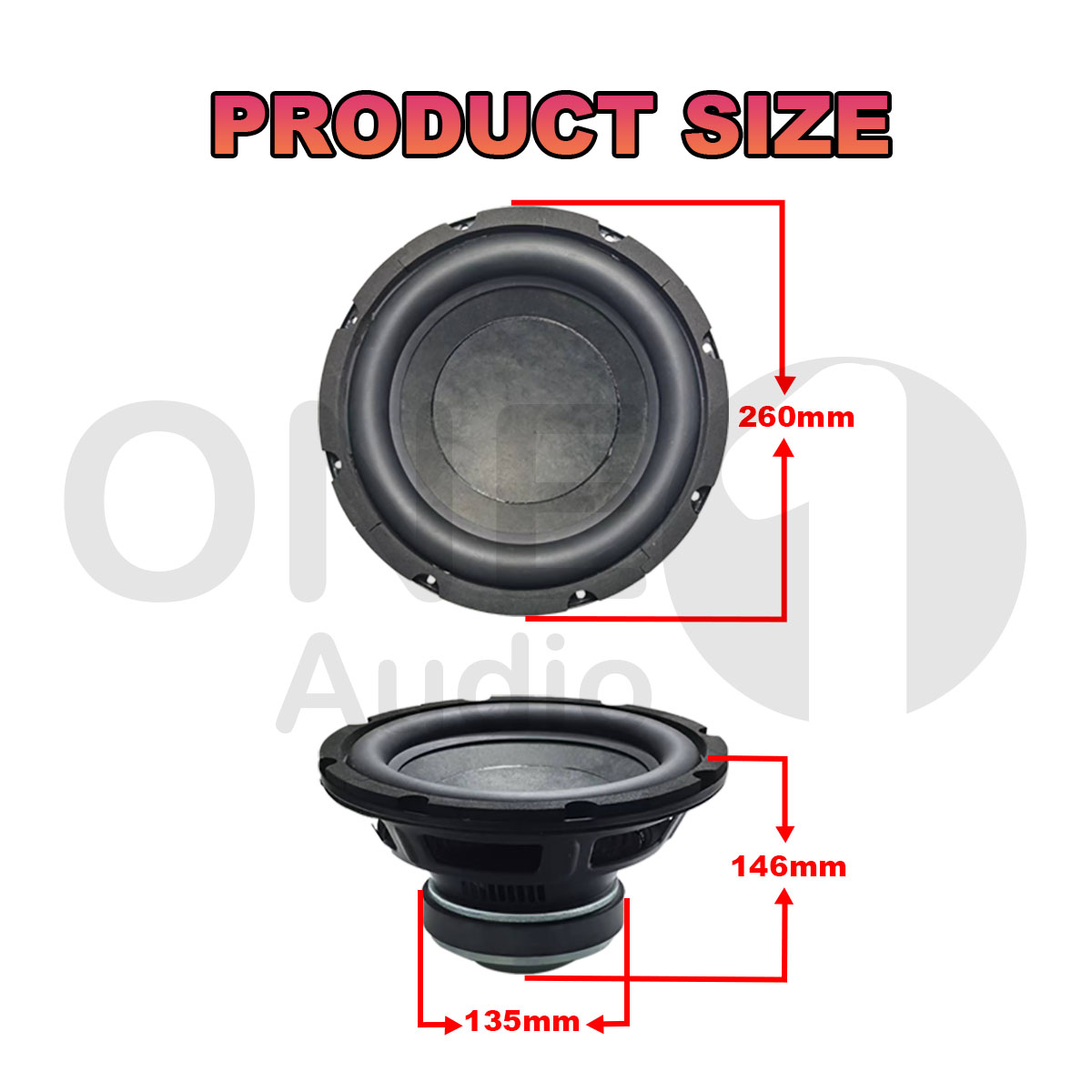OneAudio HK 10-inch Bass 3ohms 200W Subwoofer Car Speaker Subwoofer ...