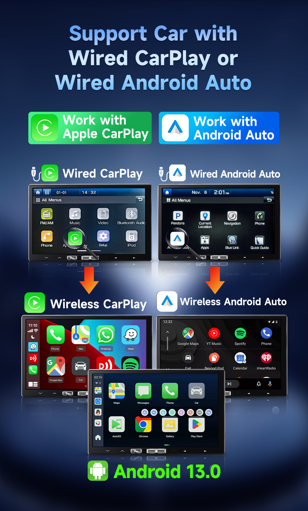 CarlinKit Android 13 Car Ai Box Apple CarPlay Android Auto Wireless ...