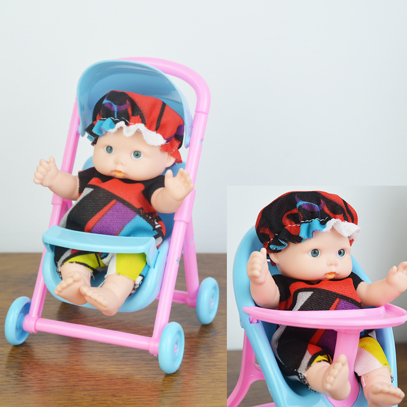 mini cute baby alive doll toys 4 inch Dress up reborn baby doll full ...