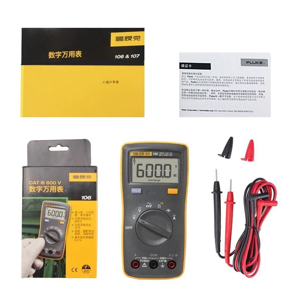 Original Fluke 106/107/101 Digital Multimeter Voltage Current ...