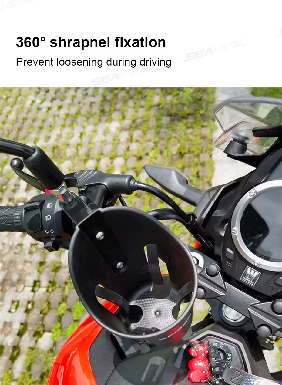 SEAMETAL Motorcycle Universal Cup Holder Electric Vehicle Cup Holder ...