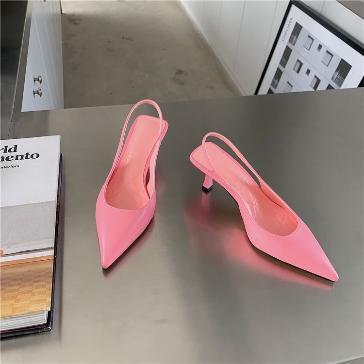 SWEETC Christmas Shoes For Women Candy-colored Pointed-toe Stilettos ...