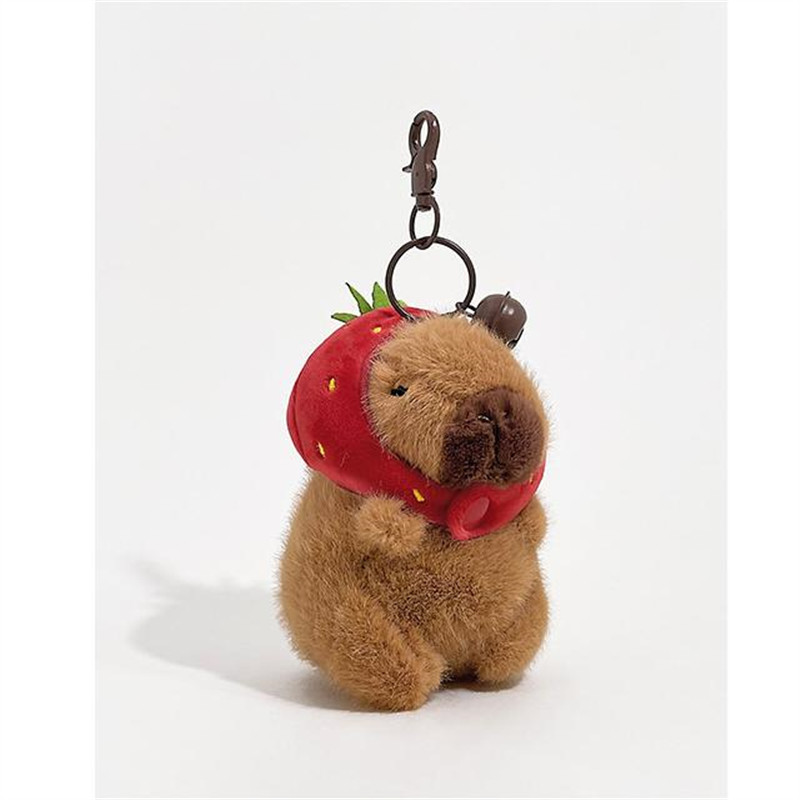 Plush Capybara Keychain - Adorable Mini Doll Pendant - Cute Animal Bag ...